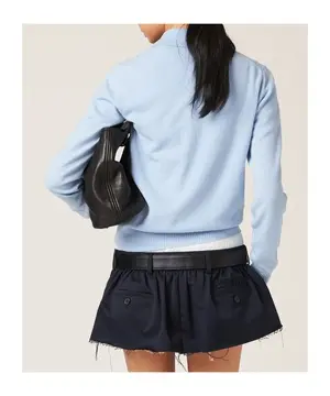 Miu Miu Logo-intarsia Button-up Cardigan