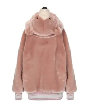 Dolce & Gabbana Hooded Long Sleeve Plush Coat