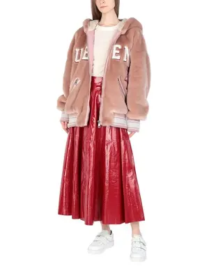 Dolce & Gabbana Hooded Long Sleeve Plush Coat