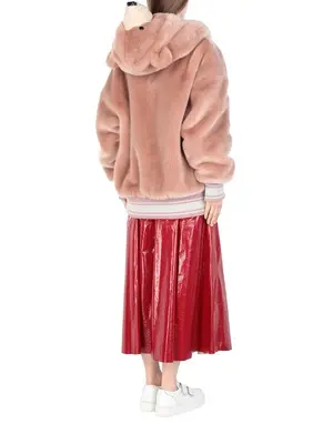Dolce & Gabbana Hooded Long Sleeve Plush Coat