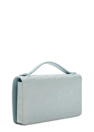 Valentino Garavani Crystal-embellished Vlogo Moiré Wallet-on-chain