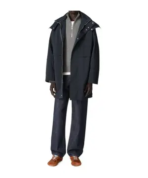 Bottega Veneta Bonded Tech Wool Hooded Parka