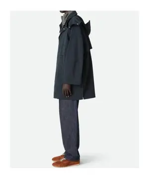 Bottega Veneta Bonded Tech Wool Hooded Parka