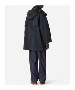 Bottega Veneta Bonded Tech Wool Hooded Parka