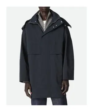 Bottega Veneta Bonded Tech Wool Hooded Parka