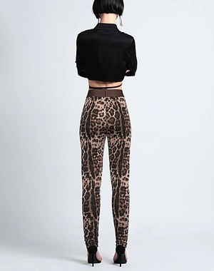 Dolce & Gabbana Leopard Print Knitted Pants