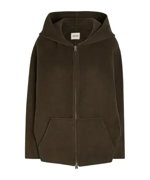 Khaite Hooded Wool Jacket - Black