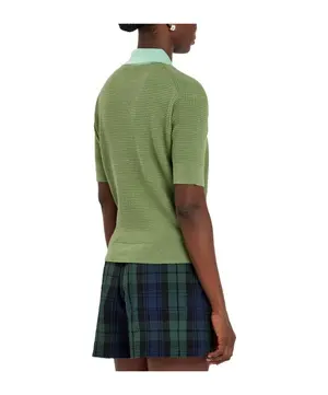 J.W.ANDERSON Waffle-knit Cotton-blend Polo Shirt