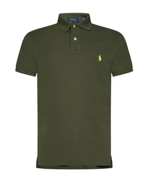 Polo Ralph Lauren Logo Embroidered Short-sleeved Polo Shirt - Green