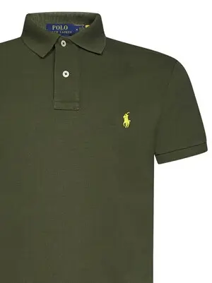 Polo Ralph Lauren Logo Embroidered Short-sleeved Polo Shirt - Green
