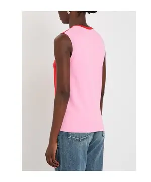 J.W.ANDERSON Colour-blocked Cotton Tank Top - Red