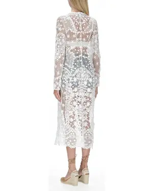 Polo Ralph Lauren Crochet Knit Midi Dress