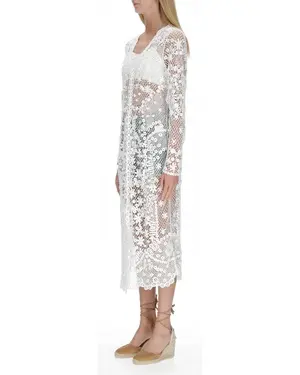 Polo Ralph Lauren Crochet Knit Midi Dress