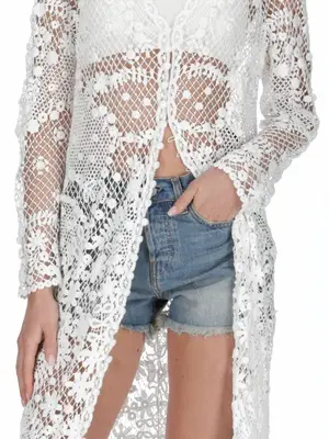 Polo Ralph Lauren Crochet Knit Midi Dress