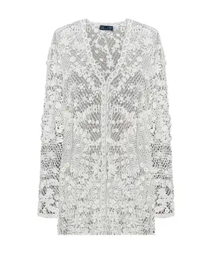 Polo Ralph Lauren Crochet Knit Midi Dress