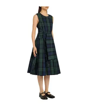 J.W.ANDERSON Cloque Checked Seersucker Midi Dress