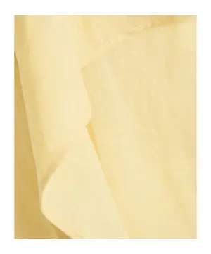 Staud Draped Linen Maxi Dress