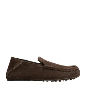 TOD'S Suede Driving Loafers - Brown