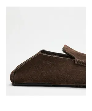 TOD'S Suede Driving Loafers - Brown