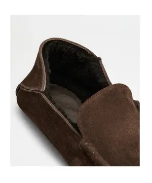 TOD'S Suede Driving Loafers - Brown