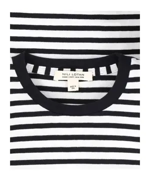 NILI LOTAN Crew Neck Striped T-shirt