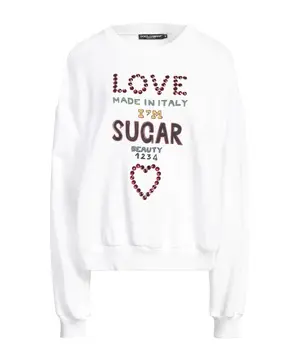 Dolce & Gabbana Solid Color Applique Sweatshirt - White