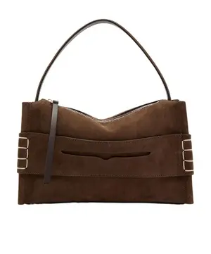 J.W.ANDERSON Loafer Suede Shoulder Bag - Brown