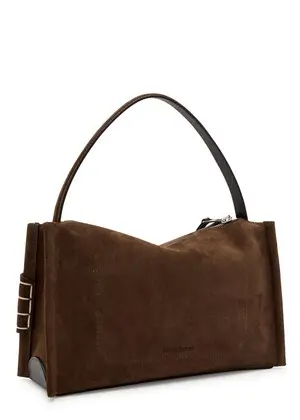 J.W.ANDERSON Loafer Suede Shoulder Bag - Brown