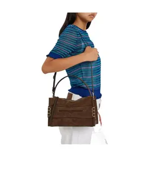 J.W.ANDERSON Loafer Suede Shoulder Bag - Brown
