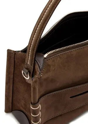 J.W.ANDERSON Loafer Suede Shoulder Bag - Brown