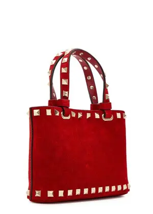 Valentino Garavani Rockstud Mini Suede Tote Bag