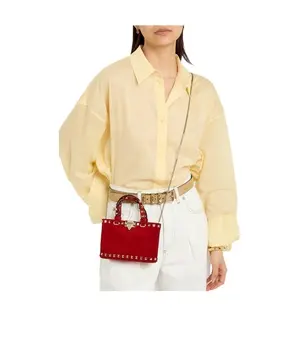 Valentino Garavani Rockstud Mini Suede Tote Bag