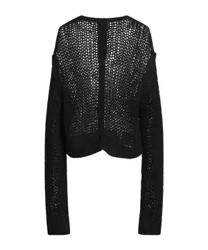 RICK OWENS Round Neck Long Sleeve Knit Sweater