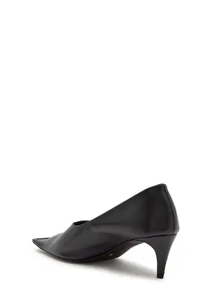 Khaite Square Toe Leather Pumps