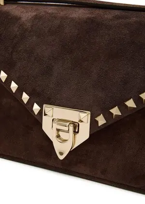 Valentino Garavani Rockstud Small Suede Shoulder Bag