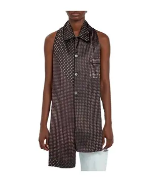MAISON MARGIELA Paisley Print Backless Satin Top
