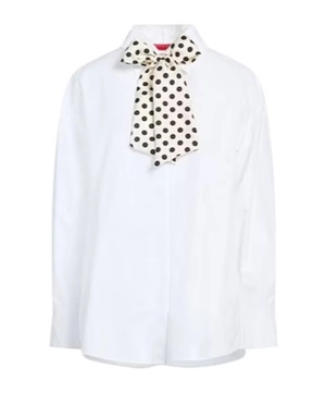 MAXCO. Solid Colour Shirts Blouses - White