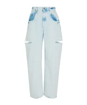 MAISON MARGIELA Maison Margiela Cut-Out Wide-Leg Jeans White