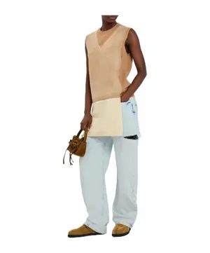 MAISON MARGIELA Cut-out Wide-leg Jeans - White