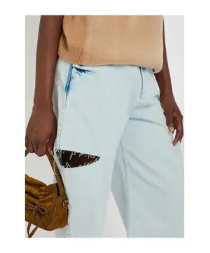 MAISON MARGIELA Cut-out Wide-leg Jeans - White