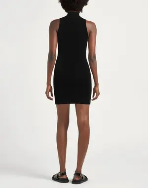 DIESEL® Sleeveless Turtleneck Slim Fit Dress With Appliqu