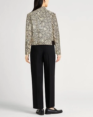 MAXCO. Max&co. Animal Print Calf Hair Biker Jacket