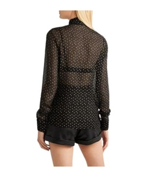 Saint Laurent Long-sleeved Shirt With Bow Tie Collar