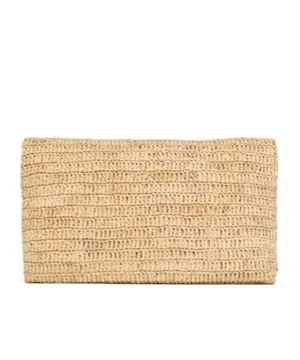 Saint Laurent Cassandre Large Envelope Pouch - Nude