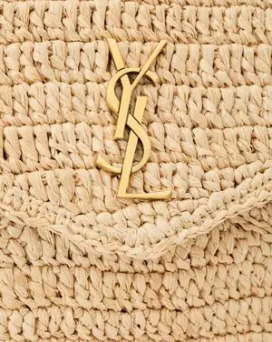 Saint Laurent Cassandre Large Envelope Pouch - Nude