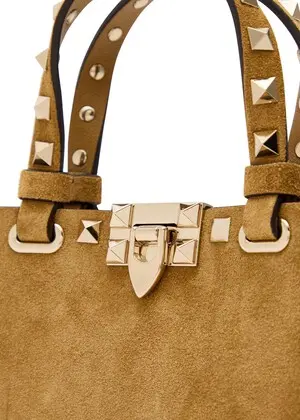Valentino Garavani Rockstud Mini Suede Tote Bag