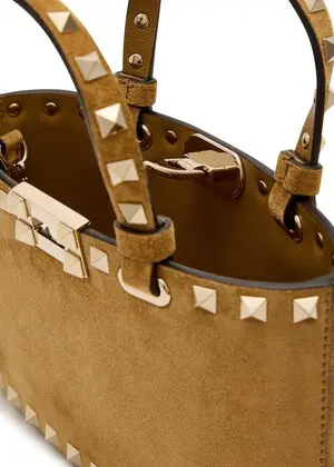 Valentino Garavani Rockstud Mini Suede Tote Bag
