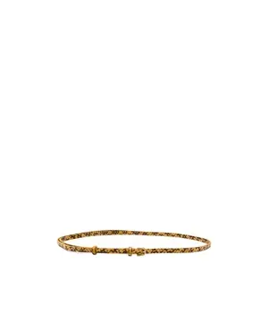 Dries Van Noten Snake-effect Leather Belt - Yellow