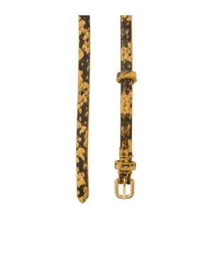 Dries Van Noten Snake-effect Leather Belt