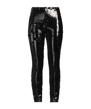 Isabel Marant Étoile Solid Color Sequined Slim-fit Pants - Black